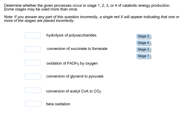 Solved Determine whether the given processes occur in stage | Chegg.com