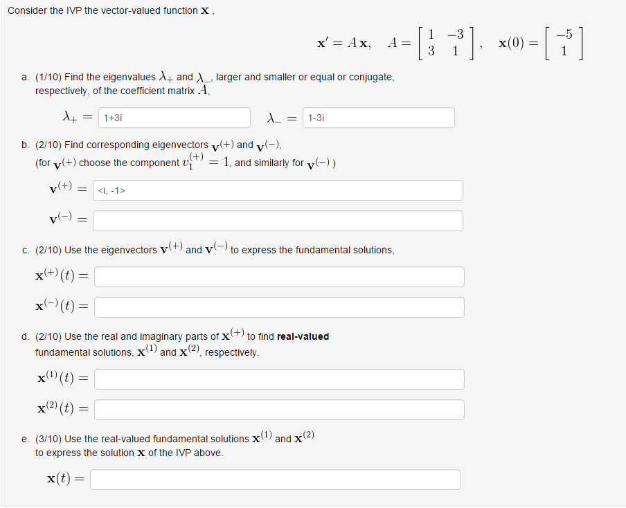 Solved Consider the IVP the vector-valued function X a. | Chegg.com