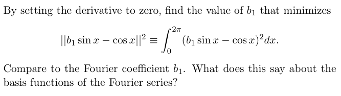 By setting the derivative to zero, find the value of | Chegg.com