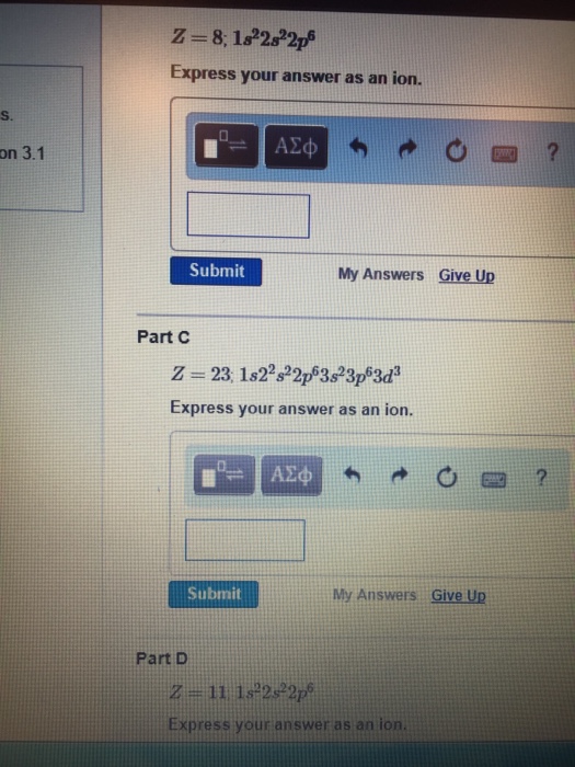 Solved Given the following atomic numbers and electronic | Chegg.com