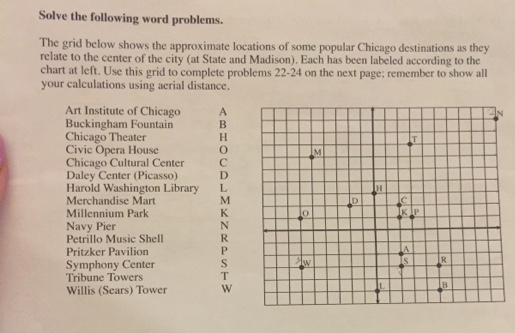 Solved Solve the following word problems. The grid below | Chegg.com