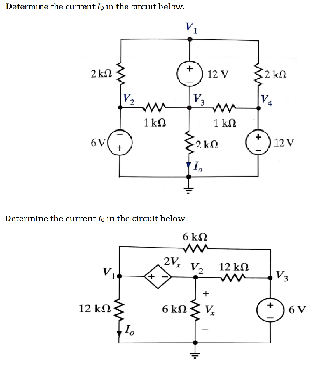Solved Determine the current I_0 in the circuit below. | Chegg.com