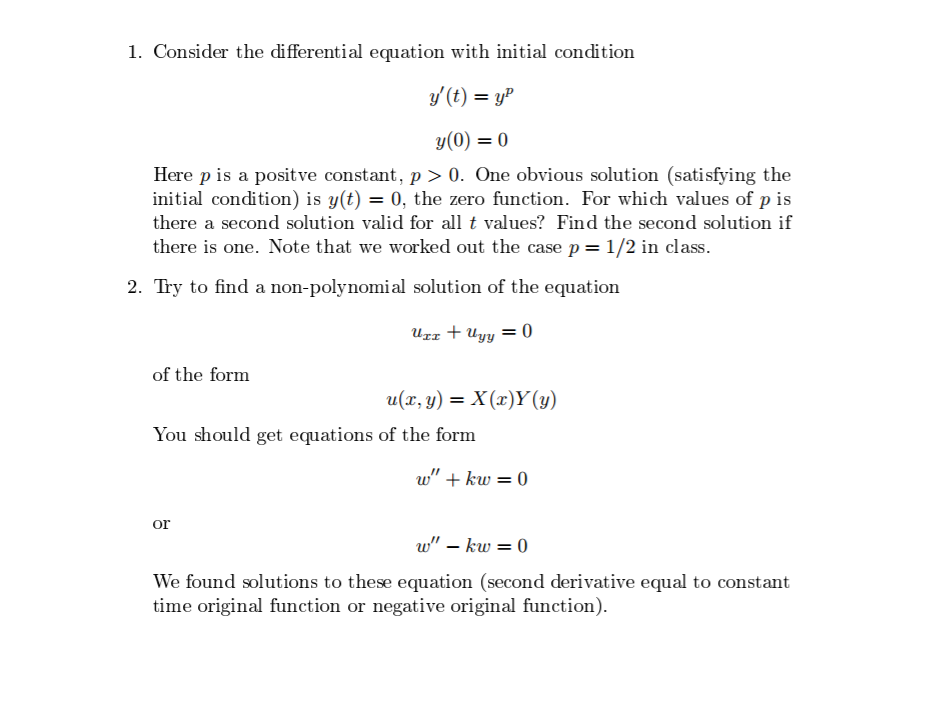 Solved Consider the differential equation with initial | Chegg.com