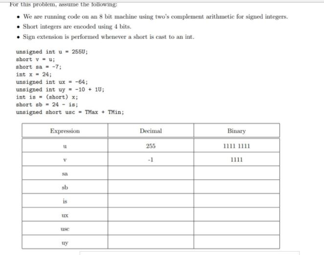 Solved For this problem, assume the tollowing We are running | Chegg.com