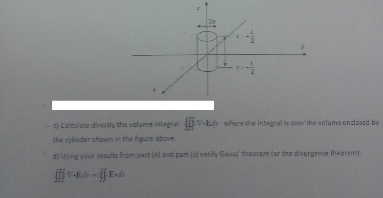 Calculate directly the volume Integral: V.Edv where | Chegg.com