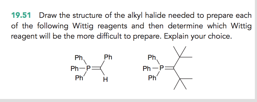 Solved 19.51 Draw the structure of the alkyl halide needed | Chegg.com
