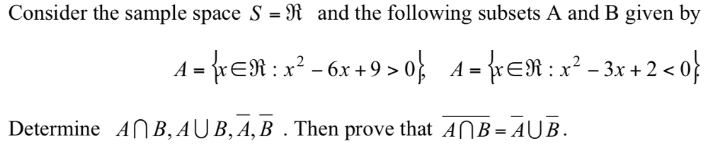 Solved Consider the sample space S -R and the following | Chegg.com