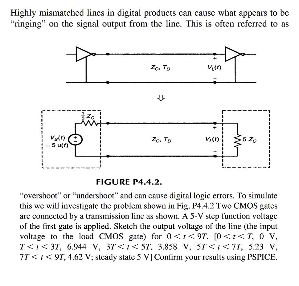 Highly mismatched lines in digital products can cause | Chegg.com