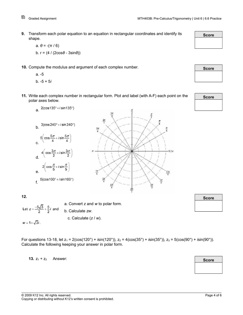 Solved Graded Assignment MTH403B: Pre-Calculus/Trigonometry | Chegg.com