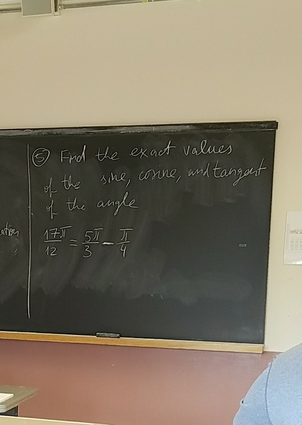 Solved Find the exact values of the sine, cosine, and | Chegg.com