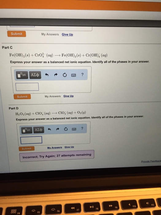 Solved Express your answer as a balanced net ionic equation. | Chegg.com