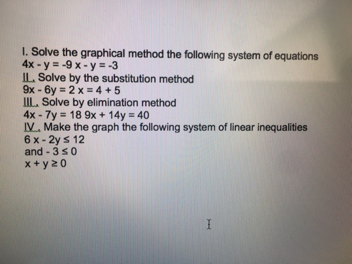 Solved Solve the graphical method the following system of | Chegg.com