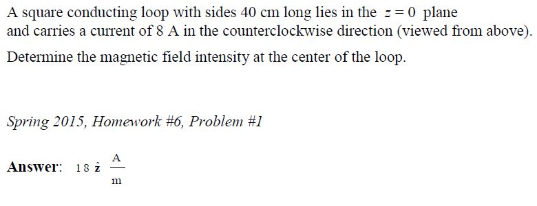 Solved A square conducting loop with sides 40 cm long lies | Chegg.com