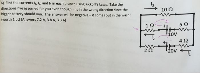 Solved Find the currents I_1 I_2, and I_3 in each branch | Chegg.com
