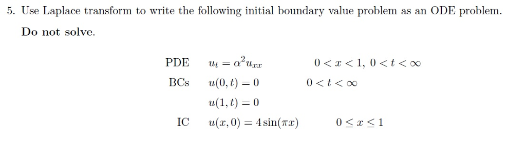 Solved Use Laplace transform to write the following initial | Chegg.com