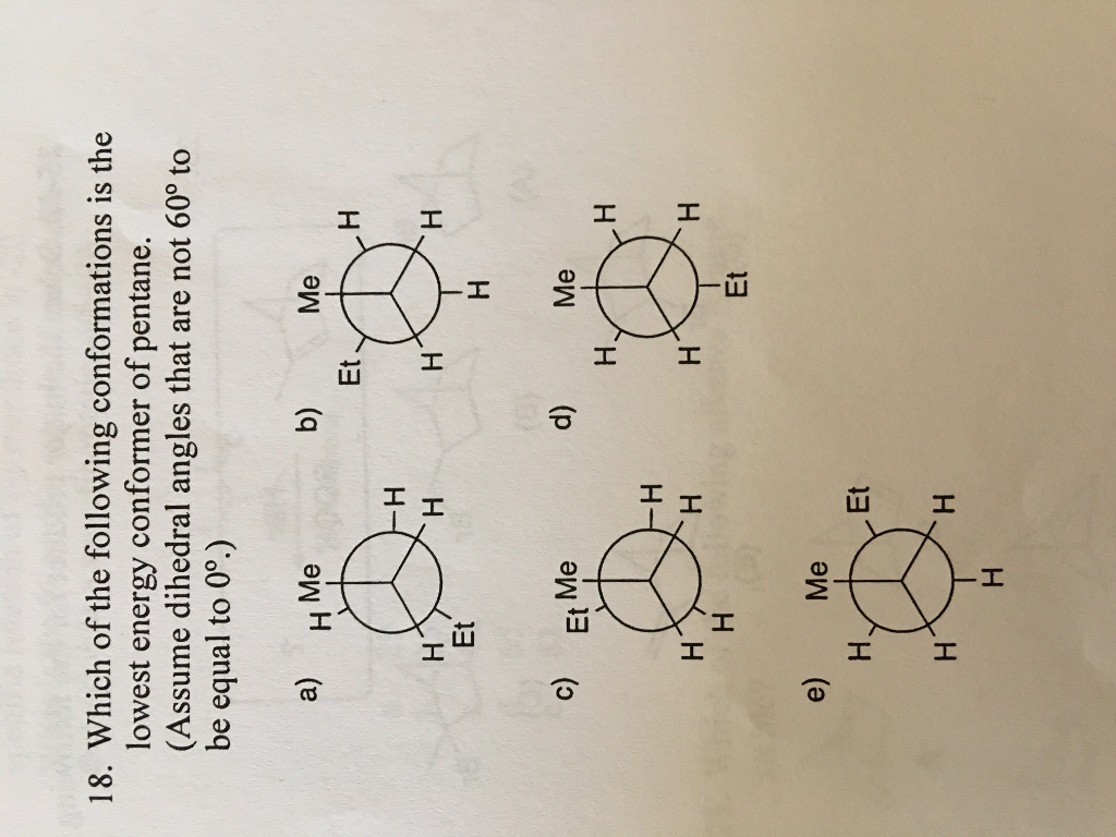 Solved Which of the following conformations is the lowest | Chegg.com