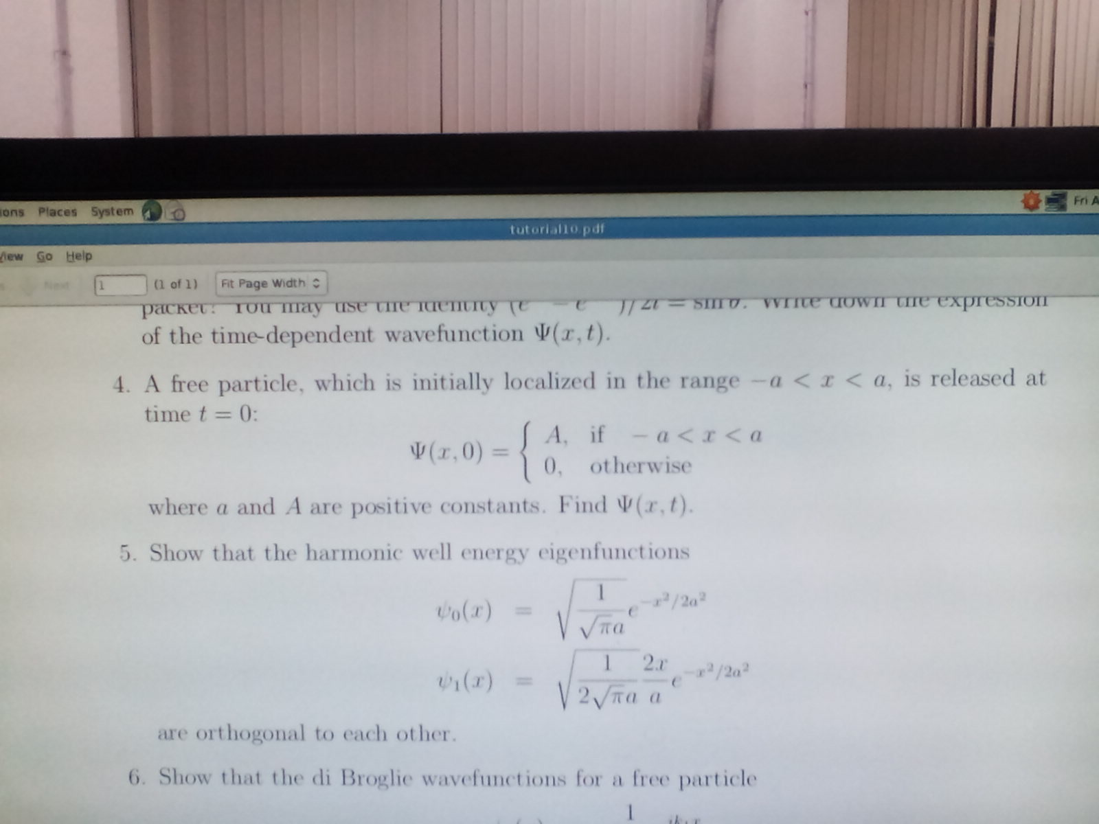 Solved A free particle, which is initially localized in the | Chegg.com