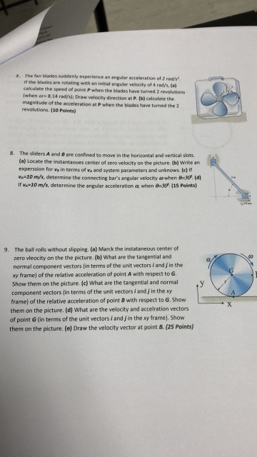 Solved . The fan blades suddenly experience an angular | Chegg.com