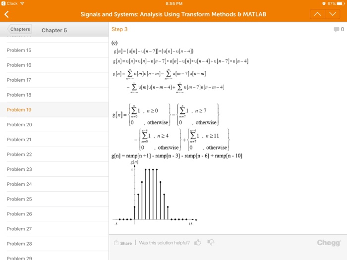 Solved O Clock令 8:55 PM 67% Signals and Systems: Analysis | Chegg.com
