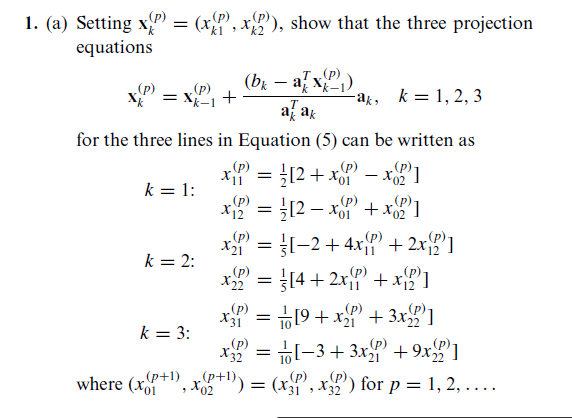 I. (a) Setting(sho that the three projection | Chegg.com