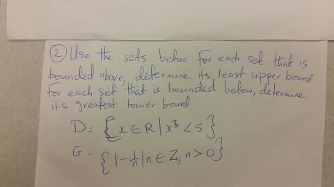 Solved Use the set below for each set that is bounded above, | Chegg.com