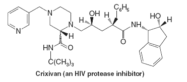 Solved Identify all of the functional groups in Crixivan, an | Chegg.com