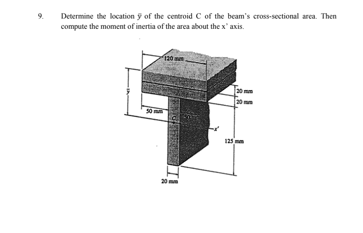Solved Determine the location of the centroid C of the | Chegg.com