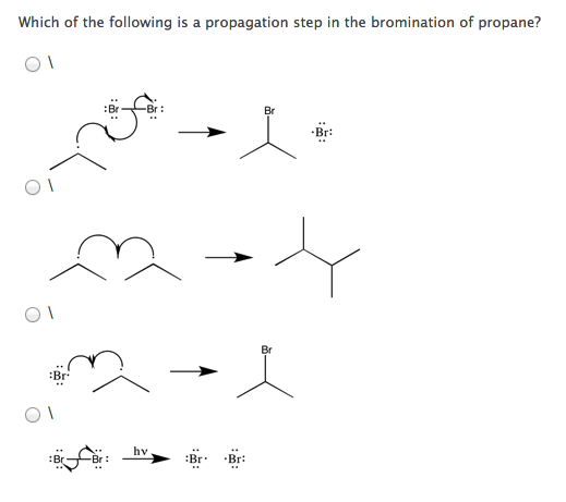 Solved Which of the following is a propagation step in the | Chegg.com