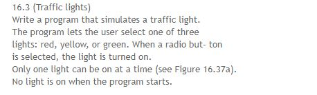 Solved 16.3 (Traffic lights Write a program that simulates a | Chegg.com