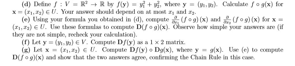 Solved Suppose g : U C Rn → Rm and f : V C Rrn-RP, where U | Chegg.com
