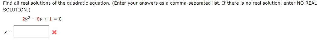 Solved Find all real solutions of the quadratic equation. | Chegg.com