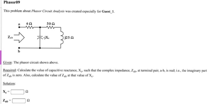 Solved This problem about Phasor Circuit Analysis was | Chegg.com