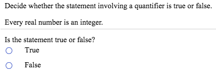 Solved Decide whether the statement involving a quantifier | Chegg.com