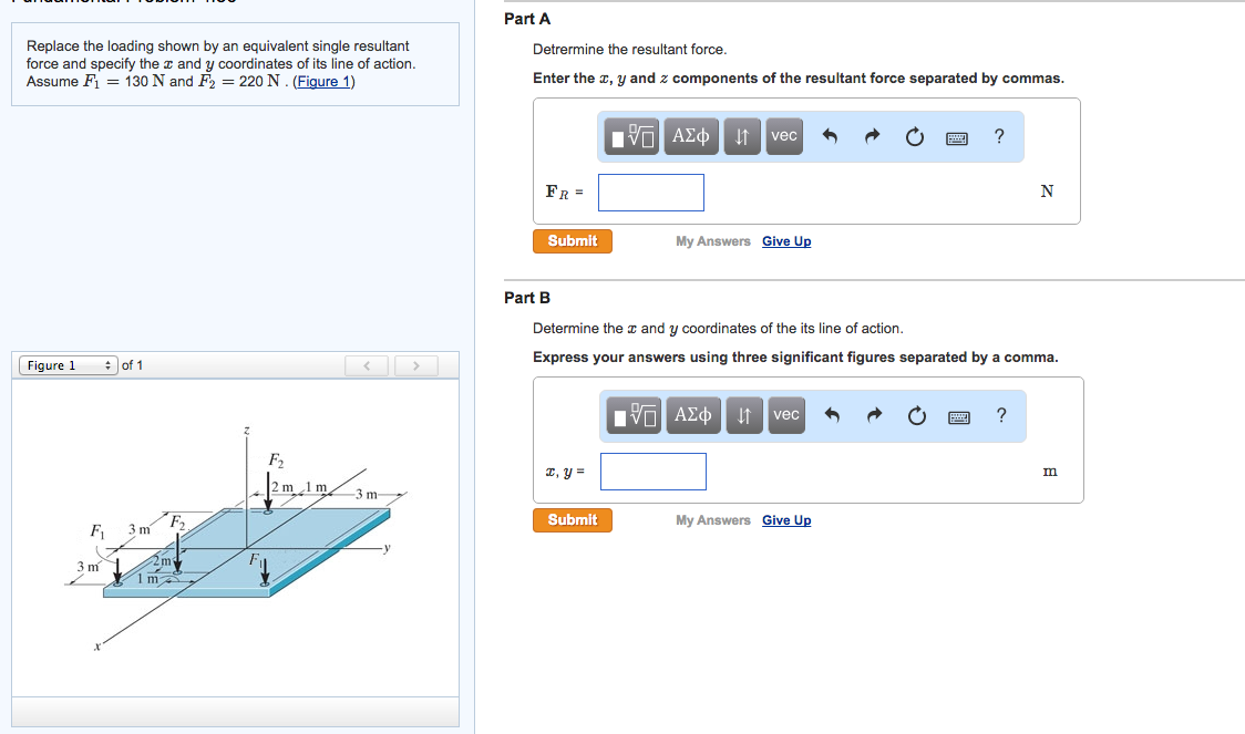Solved Replace the loading shown by an equivalent single | Chegg.com