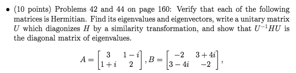 Solved Verify that each of the following matrices is | Chegg.com