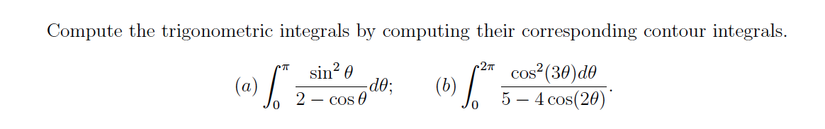 Solved Compute the trigonometric integrals by computing | Chegg.com