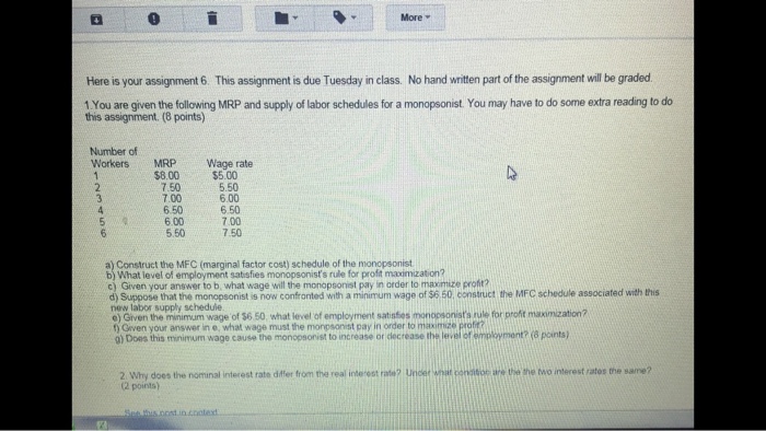 Solved Here is your assignment 6 This assignment is due | Chegg.com