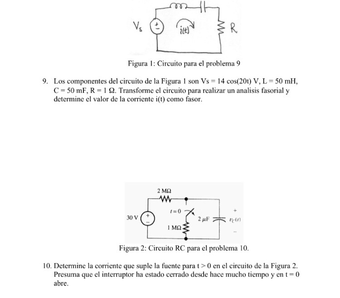 Solved Un circuito consiste de una fuente de voltaje, Vs = | Chegg.com