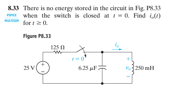 Solved There is no energy stored in the circuit in Fig. | Chegg.com