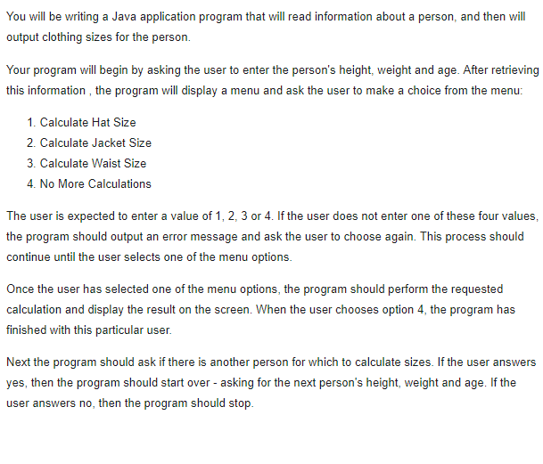 Solved You will be writing a Java application program that | Chegg.com