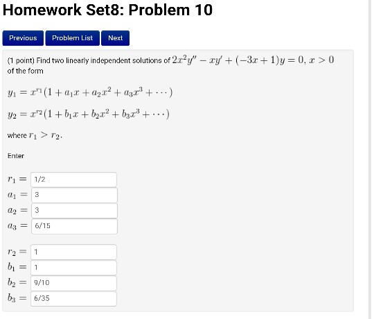 Solved Homework Set8: Problem 10 Previous Problem List Next | Chegg.com
