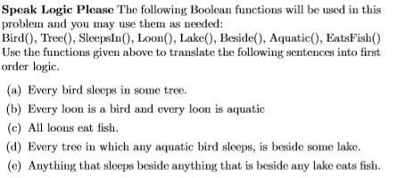 Solved Speak Logic Please The following Boolean functions | Chegg.com