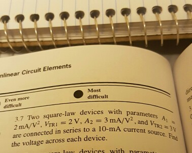 Solved Two square-law devices with parameters A_1 = 2 | Chegg.com