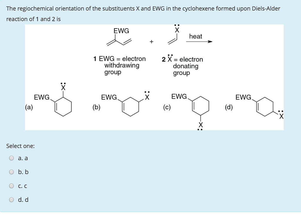 Solved The regiochemical orientation of the substituents X | Chegg.com
