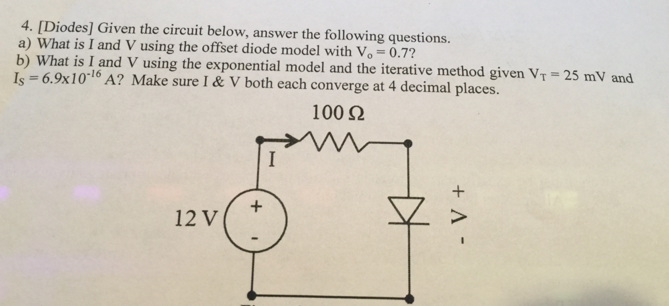 Solved Given the circuit below, answer the following | Chegg.com