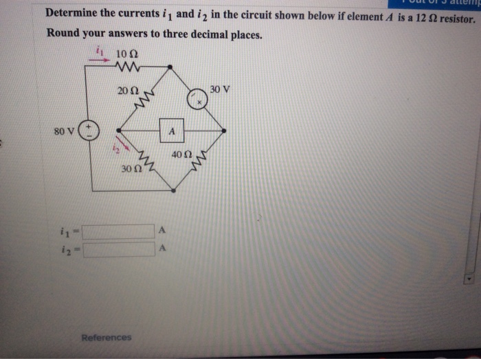 Solved Determine the currents i1 and i2 in the circuit shown | Chegg.com
