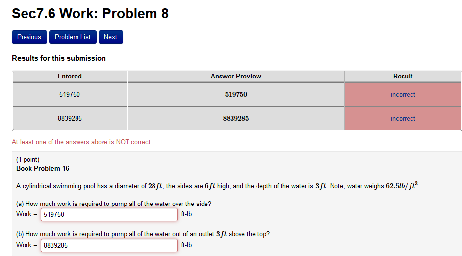 Solved Sec7.6 Work: Problem 8 PreviousProblem List Next | Chegg.com Solved Sec7.6 Work: Problem 8 PreviousProblem List Next | Chegg.com