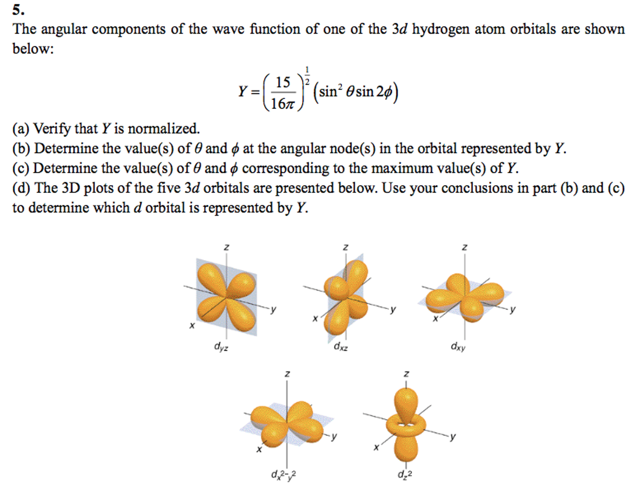 The Angular Components Of The Wave Function Of One Of
