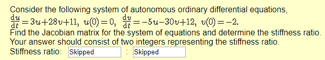 Solved Consider the following system of autonomous ordinary | Chegg.com
