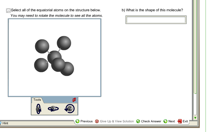 Solved: Select All Of The Equatorial Atoms On The Structur... | Chegg.com